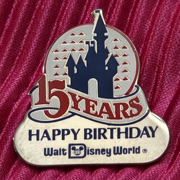 Disney | Accessories | Walt Disney 5 Year Birthday Pin 1986 | Poshmark